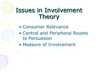 Consumer learning, memory and involvement | PPT