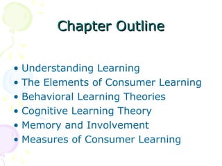 Consumer learning, memory and involvement | PPT