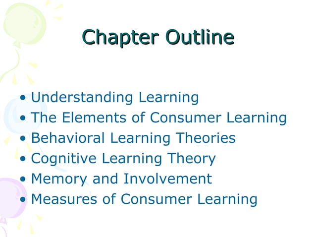Consumer Learning Memory And Involvement Ppt
