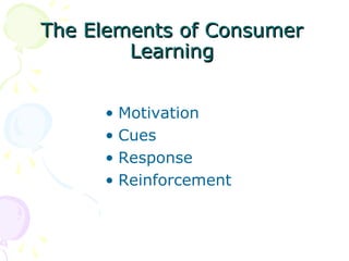 Consumer learning, memory and involvement | PPT