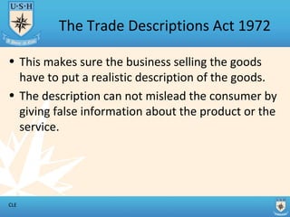 Consumer Legislation1 T2 | PPT