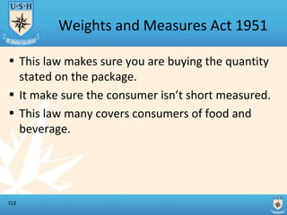Consumer Legislation1 T2 | PPT