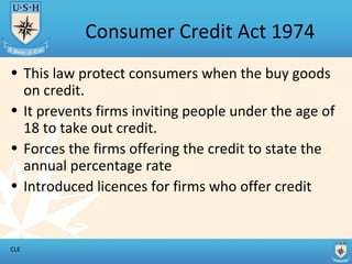 Consumer Legislation1 T2 | PPT