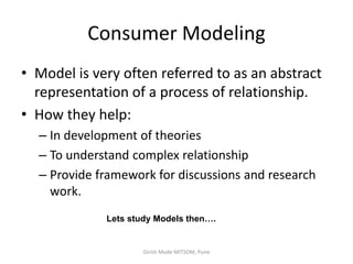 Consumer modeling girish mude | PPT