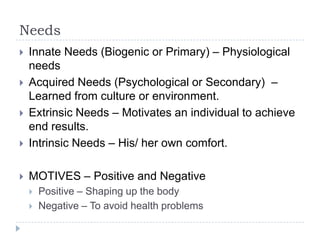 Consumer motivation | PPTX