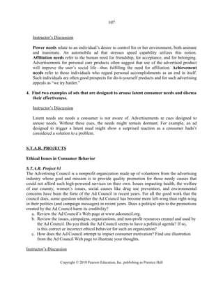 Consumer motivation summary notes | DOC