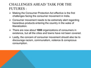 Consumer movements in india | PPTX