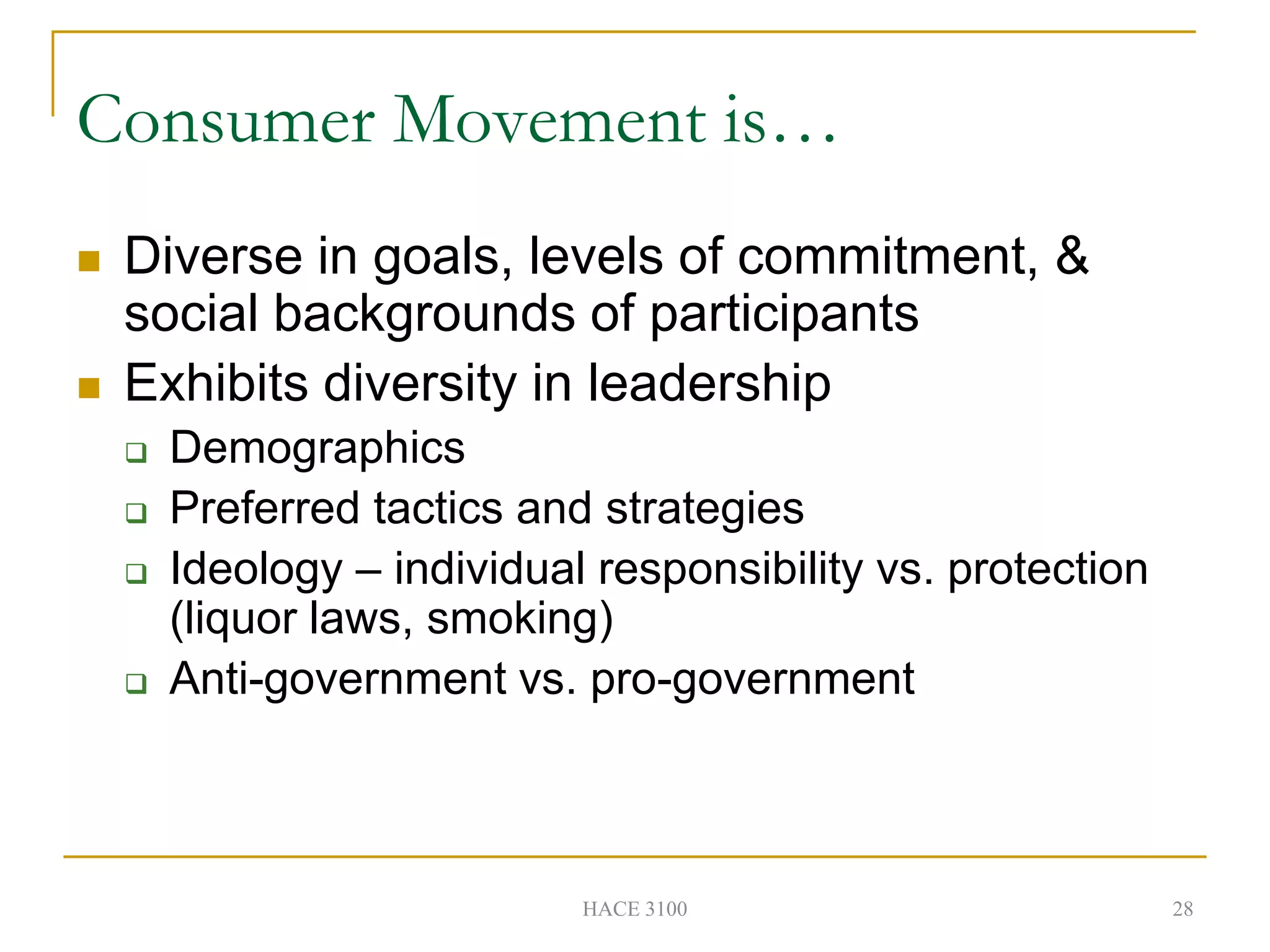 The Consumer Movement | PPTX