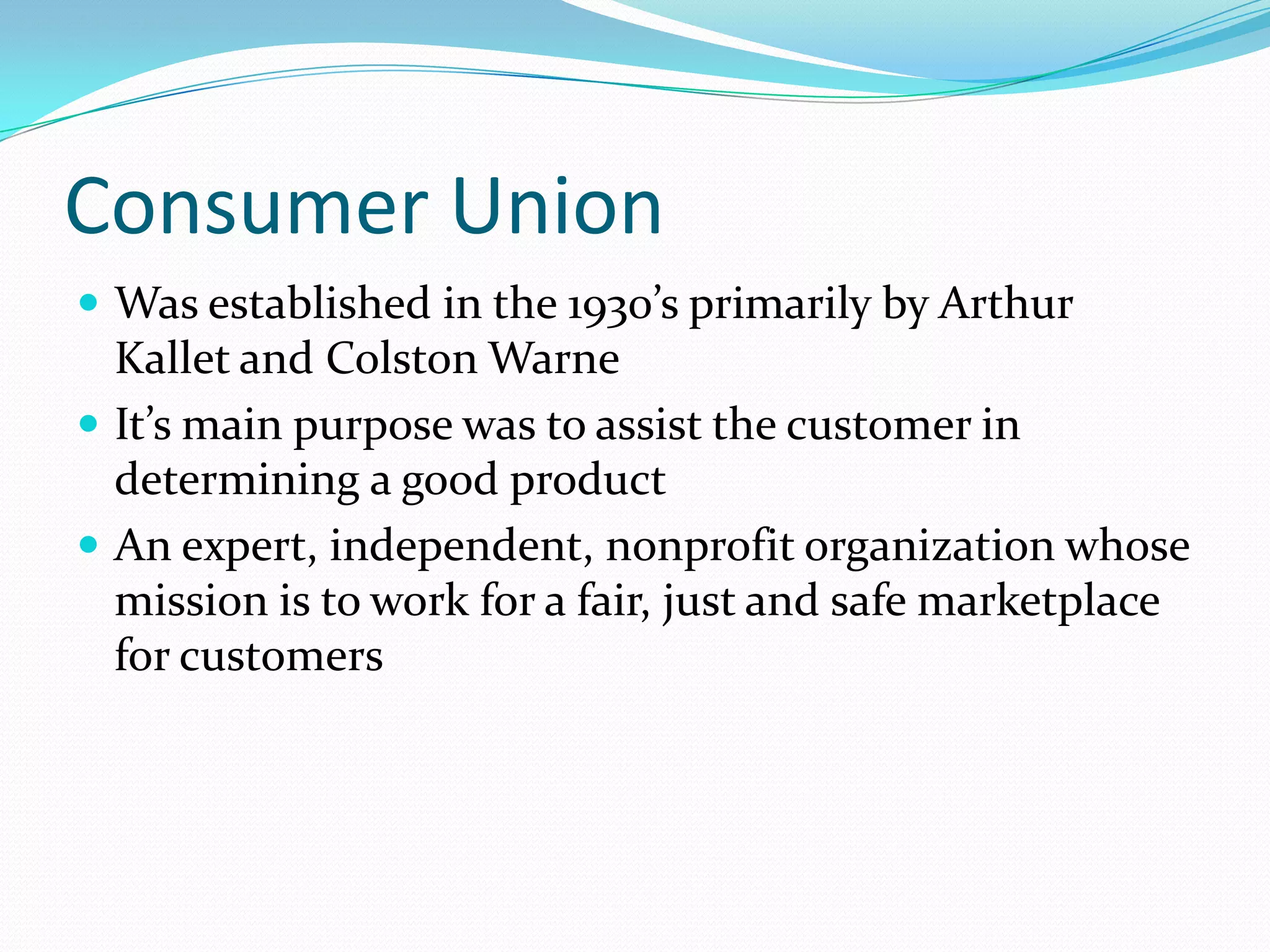 Consumer Oriented Evaluation Ppt | PPTX