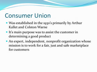 Consumer Oriented Evaluation Ppt | PPTX