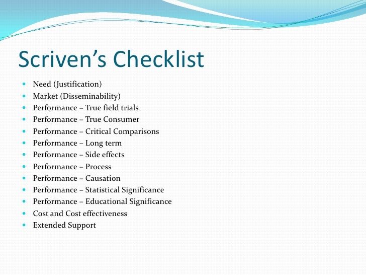 Consumer Oriented Evaluation Ppt