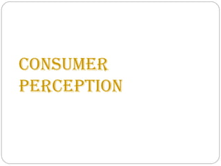 Consumer perception | PPT
