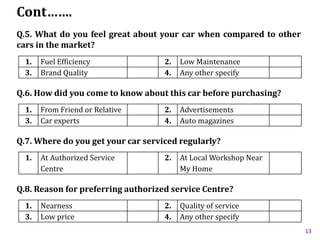 Consumer perception and satisfaction towards ford car services | PPTX