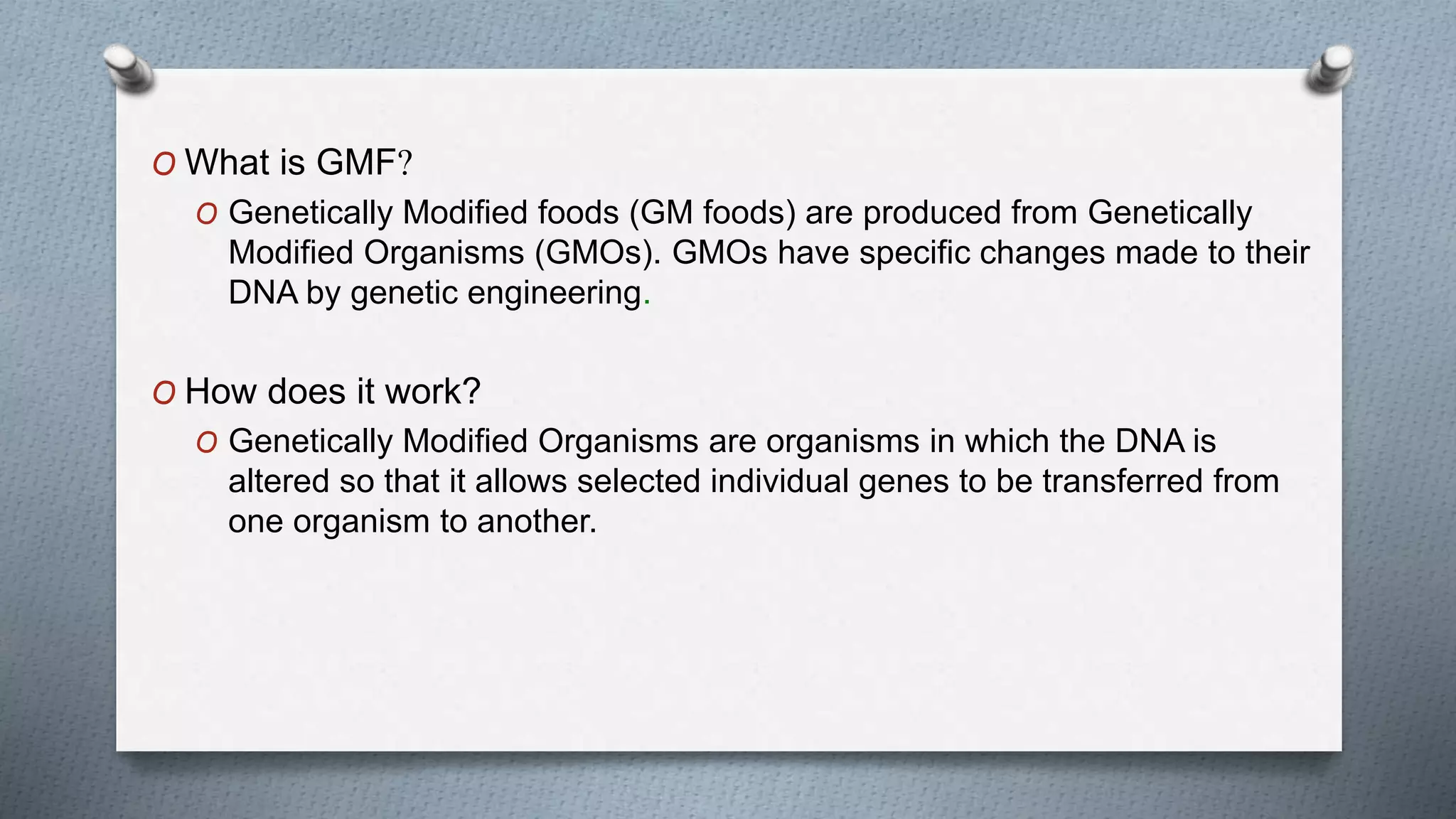 Consumer perception of Genetically Modified foods | PPTX
