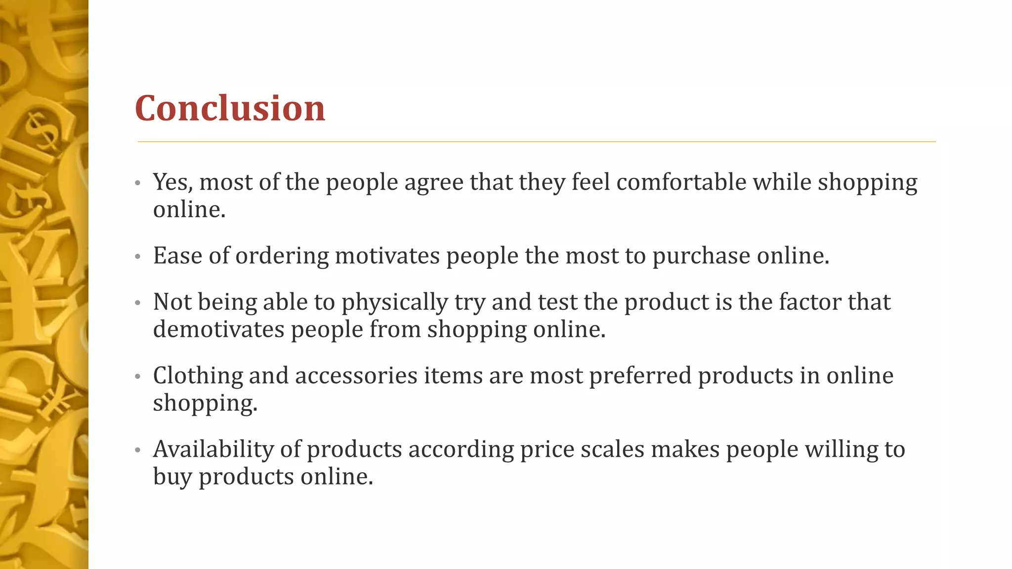 Consumer perception towards online shopping | PPTX