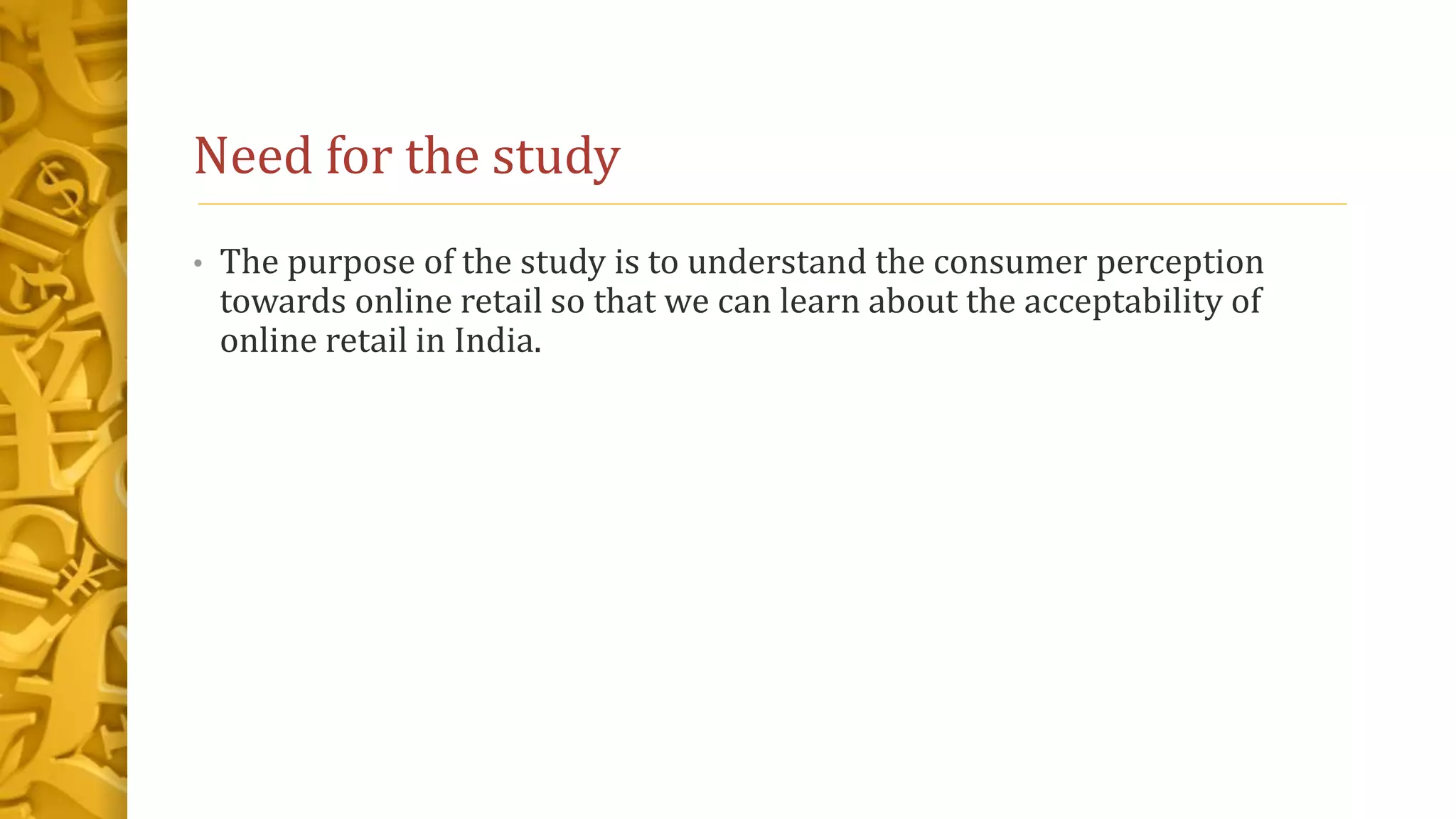 Consumer perception towards online shopping | PPTX