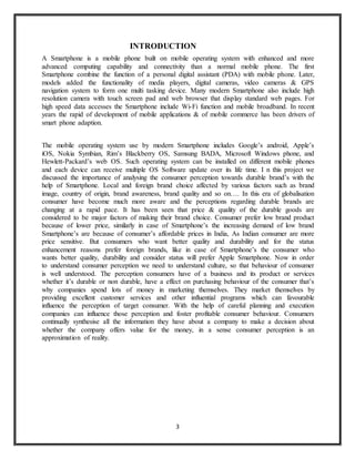 Consumer perception towards smartphones. | DOCX