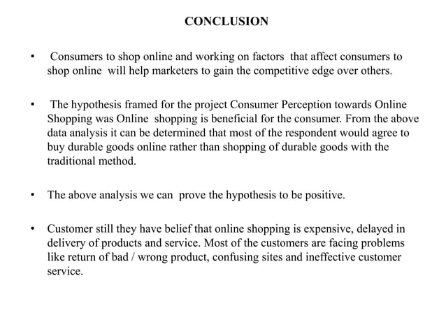 Consumer perception towards online shopping ( Literature Review ) | PPTX | Internet | Computing
