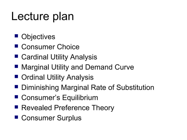 Consumer preference and choice(production theory) | PPT