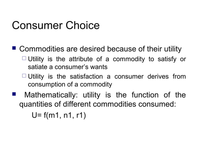 Consumer preference and choice(production theory) | PPT
