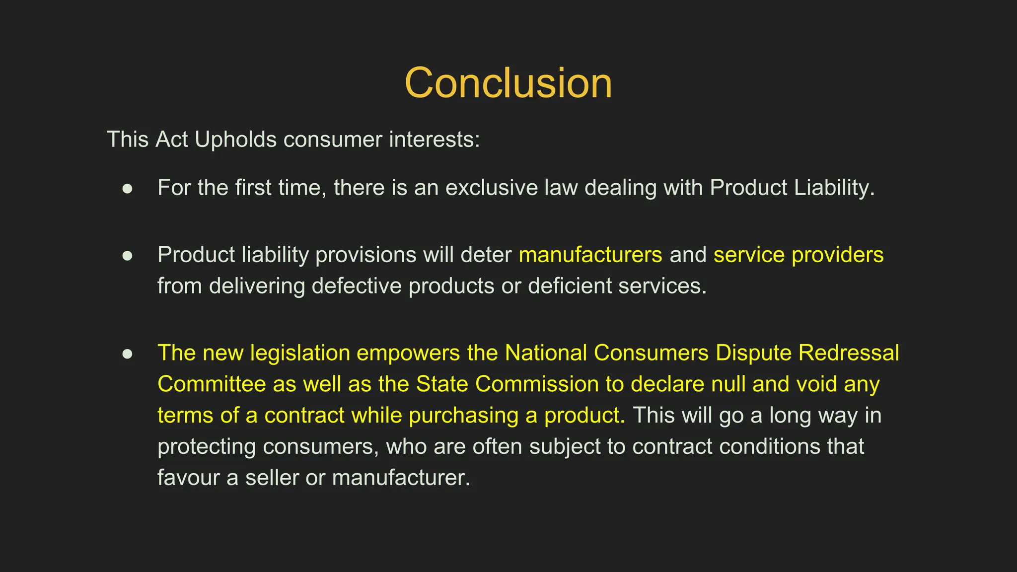 Consumer Presentation Act 2019 presentation | PPTX