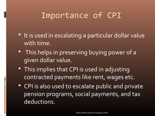 Consumer price index | PPT
