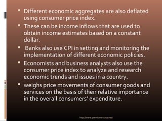 Consumer price index | PPT
