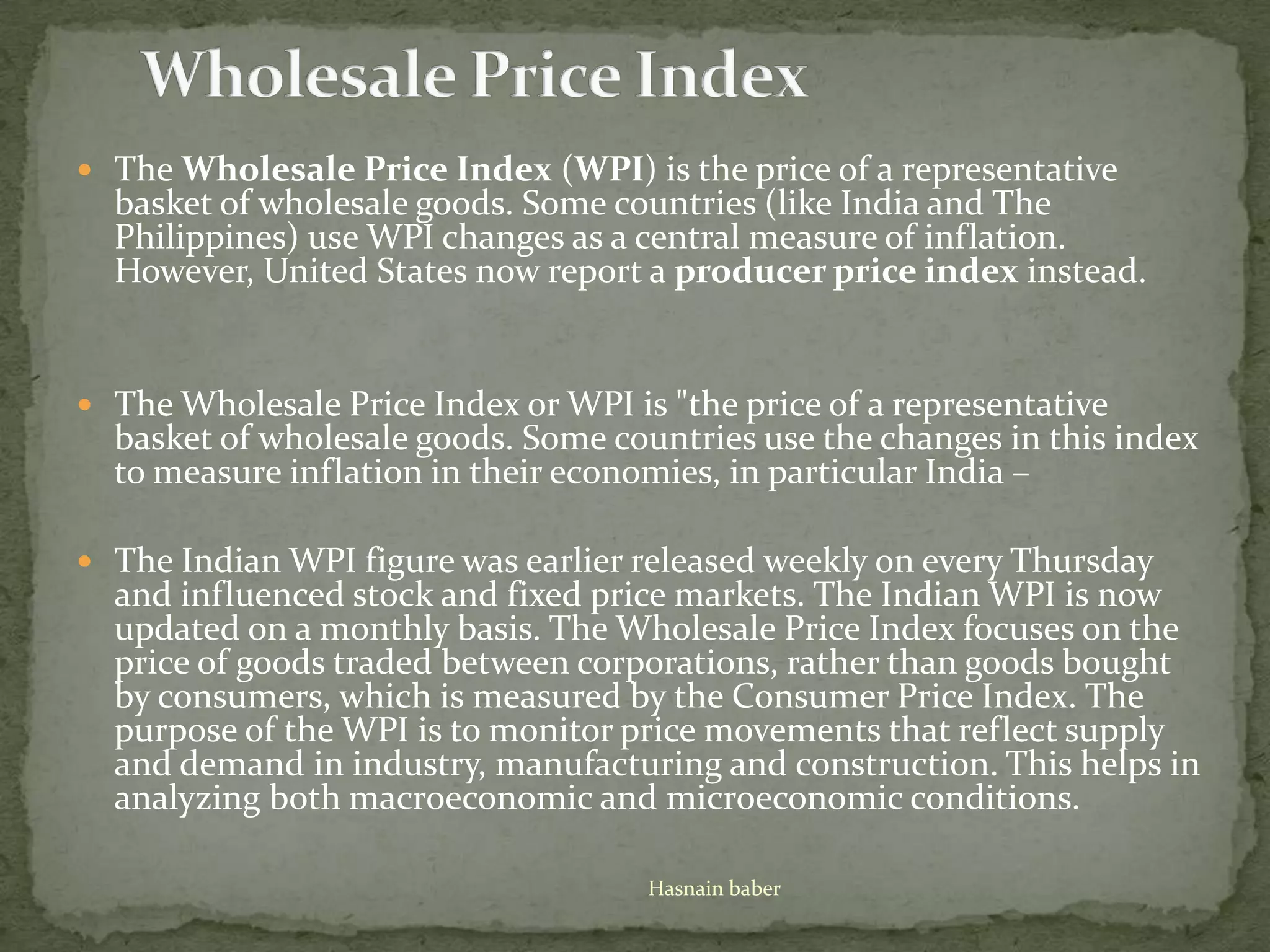 Consumer price index number | PPTX