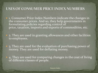 Consumer price index number | PPTX