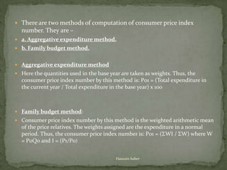 Consumer price index number | PPTX