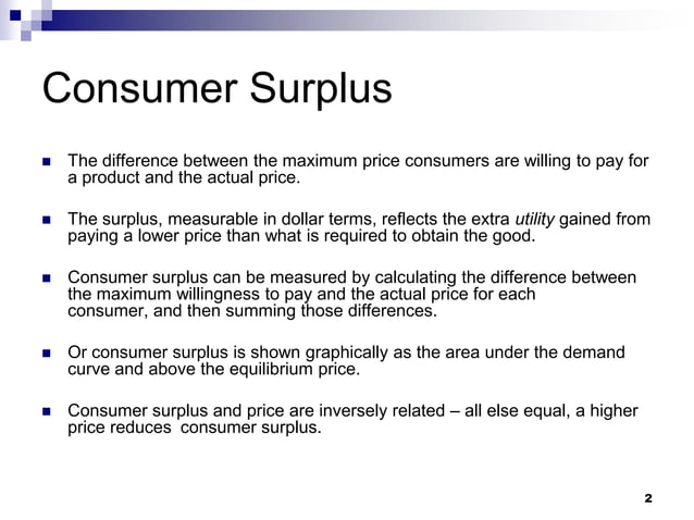 Consumer producer surplus | PPTX | Business Accounting & Finance | Business