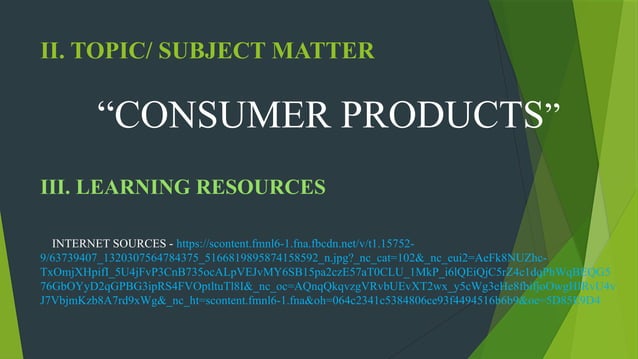 Comparing Consumer Products on the basis of their components for use ...