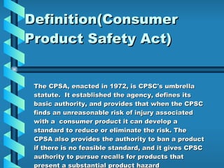 Consumer Product Safety Commission[1] | PPT