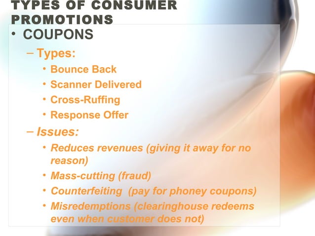 Consumer promotions chp 11 | PPT