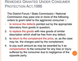 Consumer Protection Act, 1986 | PPTX