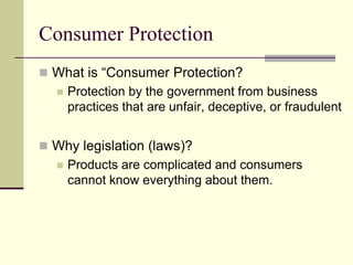 Consumer Protection | PPTX