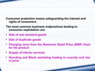 Consumer Protection Act 1986 by Vidhya S Menon | PPT