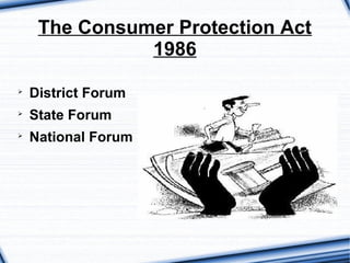 Consumer Protection Act 1986 by Vidhya S Menon | PPT