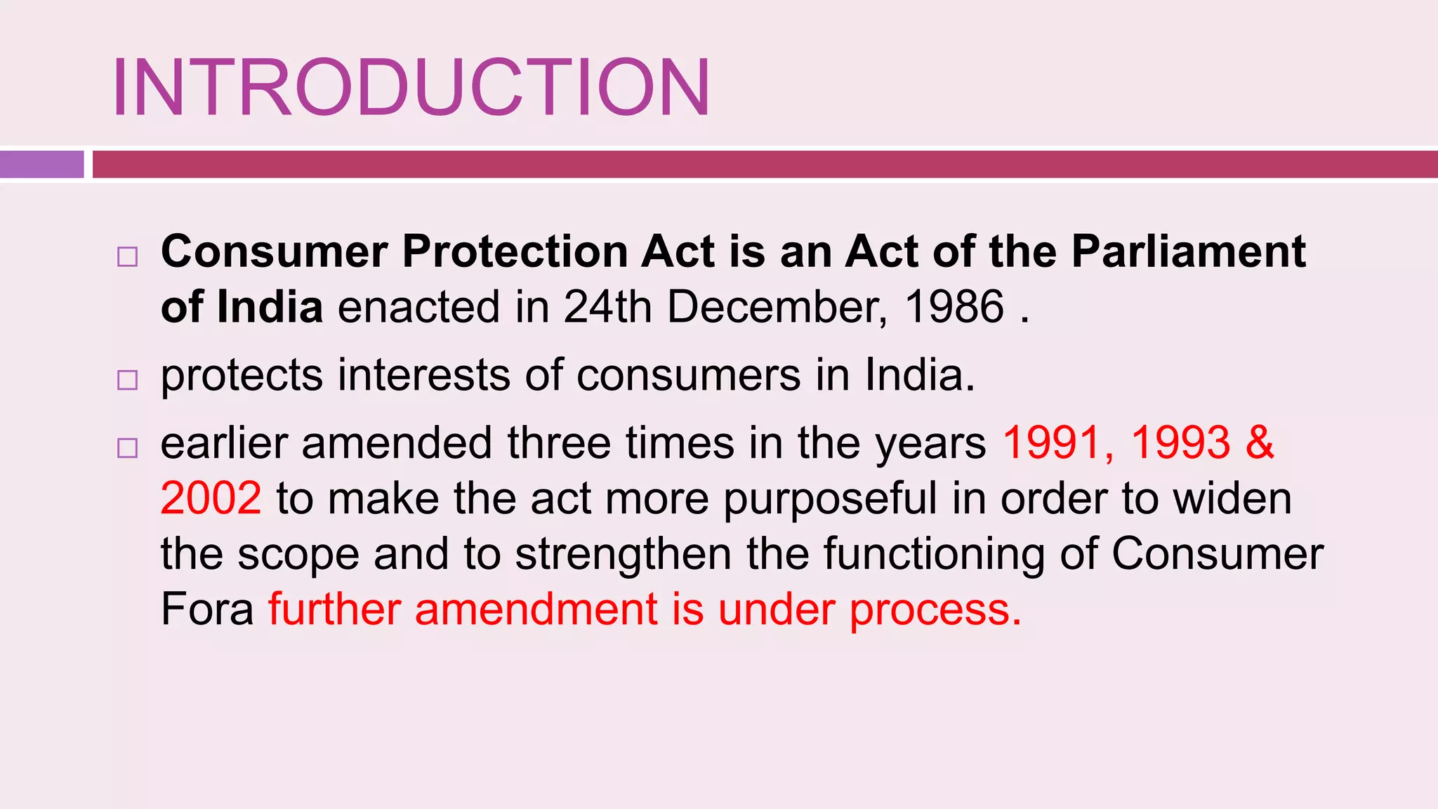 Consumer protection act | PPT