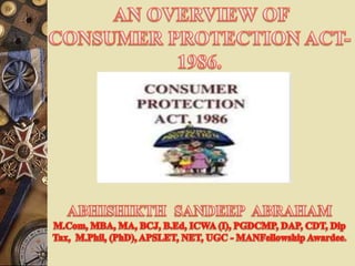 Consumer protection Act | PPT