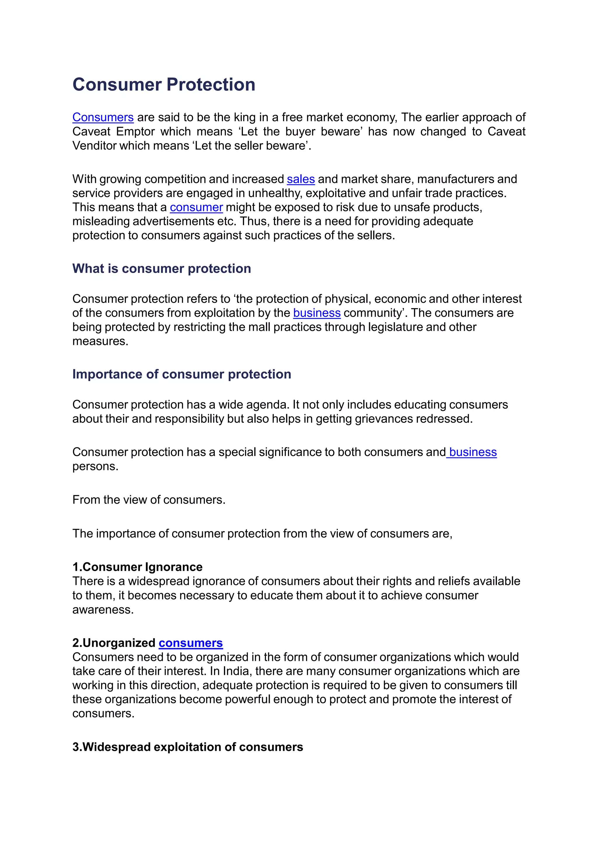 Consumer protection | PPT | Consumer Issues | Business