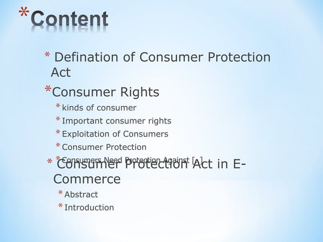 Consumer Protection Act | PPT