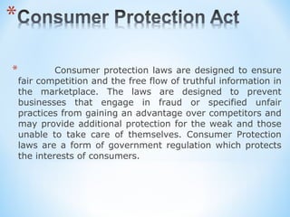 Consumer Protection Act | PPT