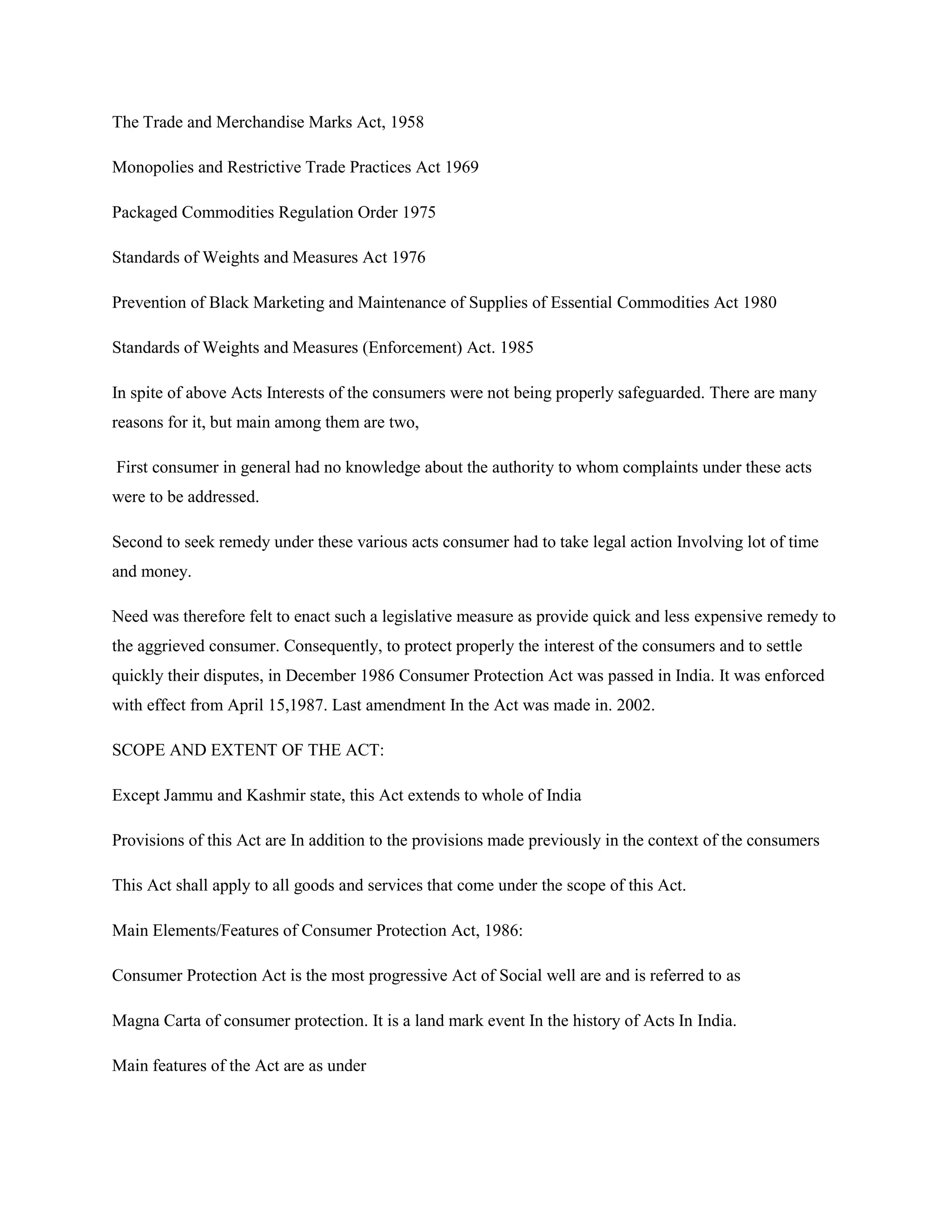 Consumer protection act | DOCX
