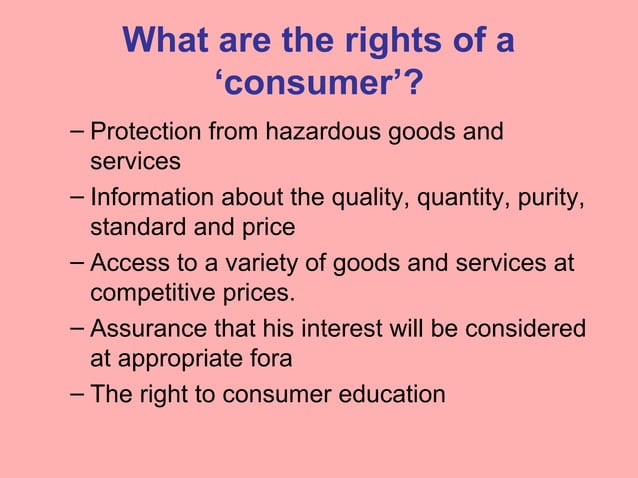 Consumer protection act | PPT