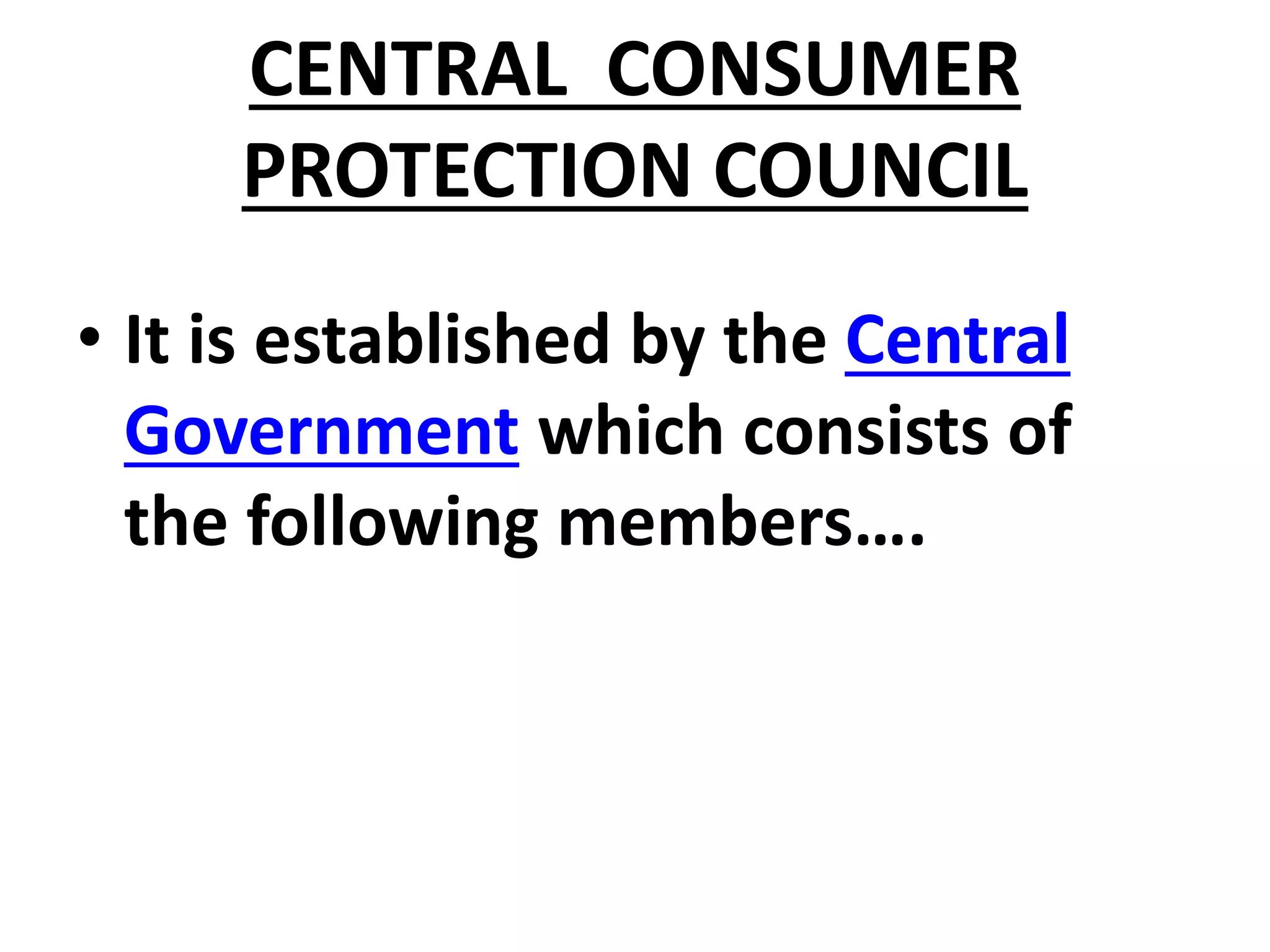 CONSUMER PROTECTION ACT - INDIA | PPTX