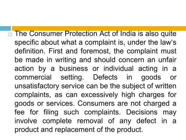 Consumer protection act.pptx final | PPT