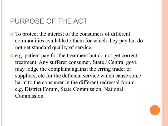 Consumer protection act | PPT