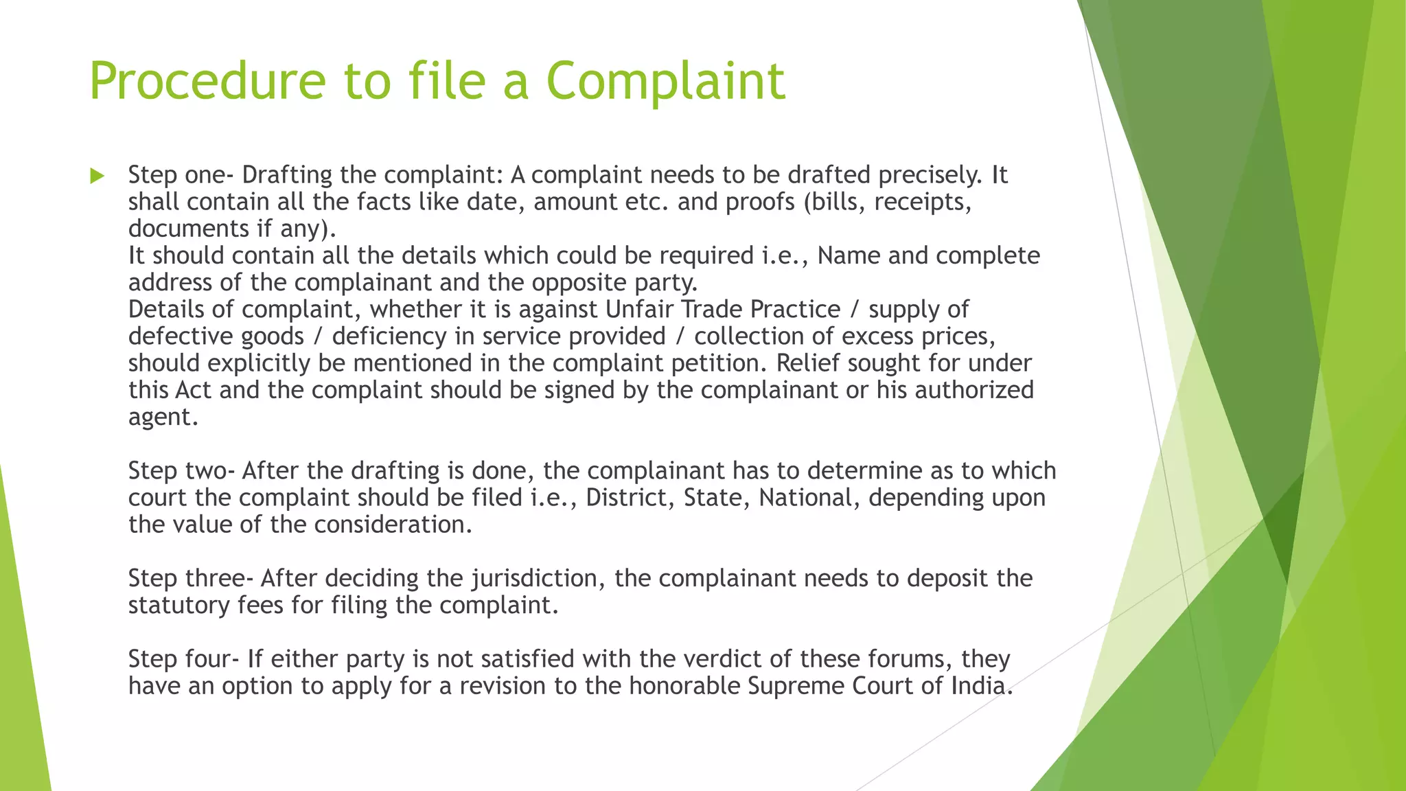 Consumer Disputes Redressal Agencies | PPTX