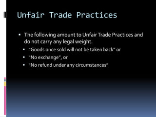 Presentation on the Consumer Protection Act | PPTX